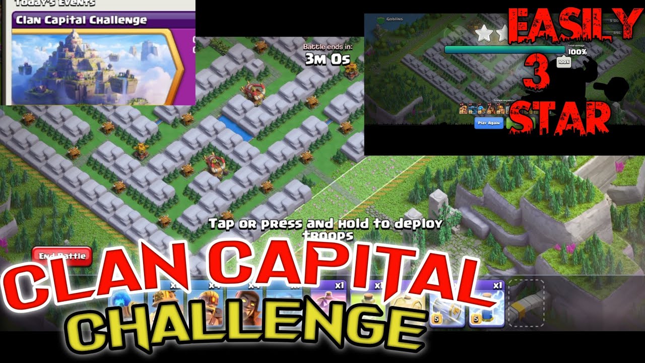 Clan Capital Challenge || Easily 3 Star || New Update & New Troops ...