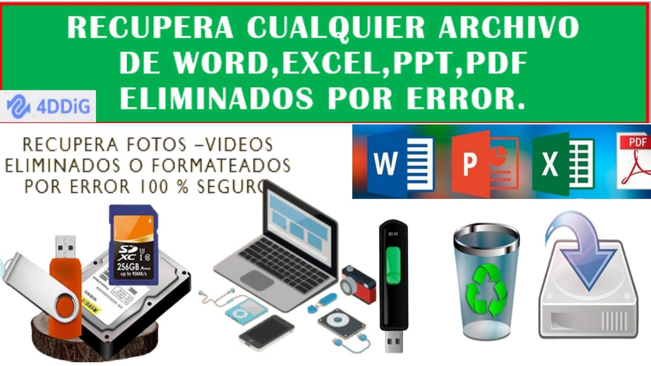 Como RECUPERAR DOCUMENTOS DE WORD/EXCEL/POWERPOINT BORRADOS de la ...