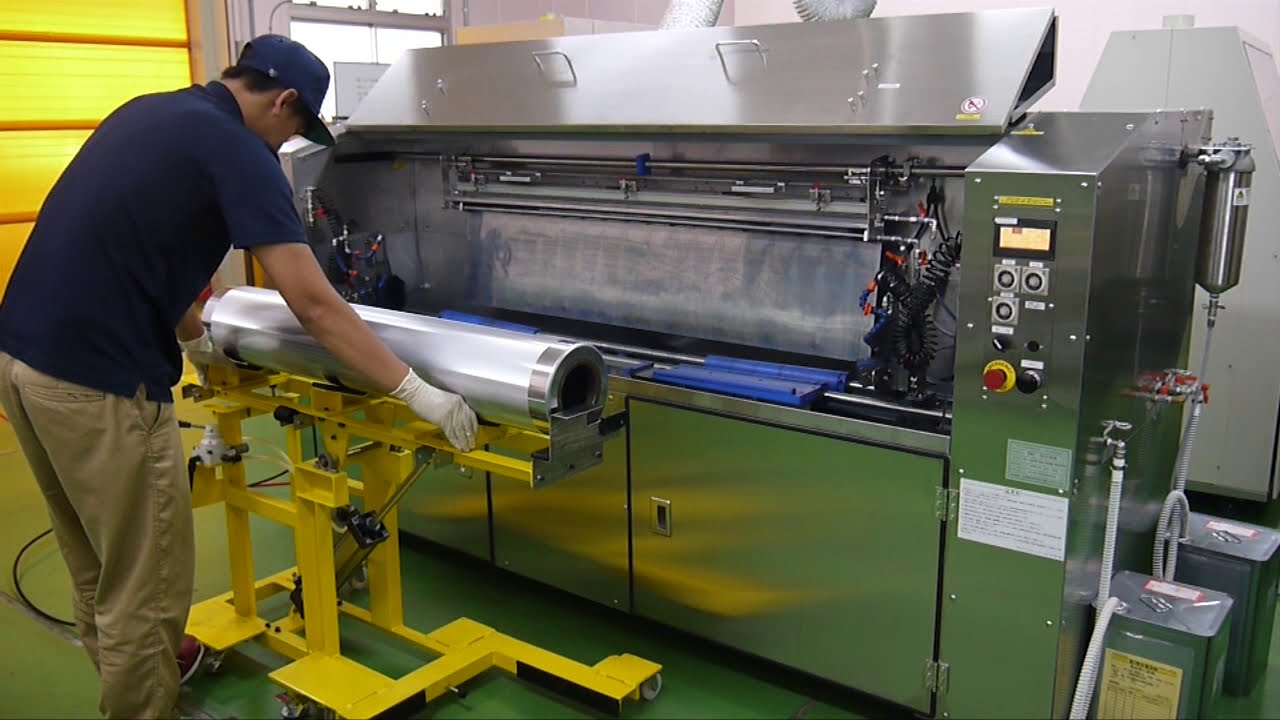 Full Automatic Gravure Cylinder Cleaner - YouTube