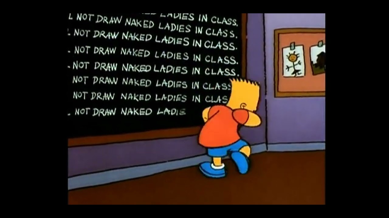 i simpsons sigla lavagna bart + scena del divano 5 ep7 s1 Il richiamo ...