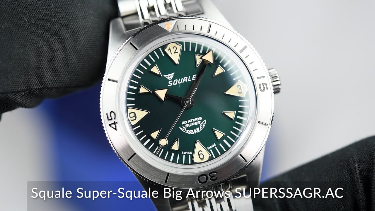 Squale Super-Squale Big Arrows SUPERSSAGR.AC - YouTube