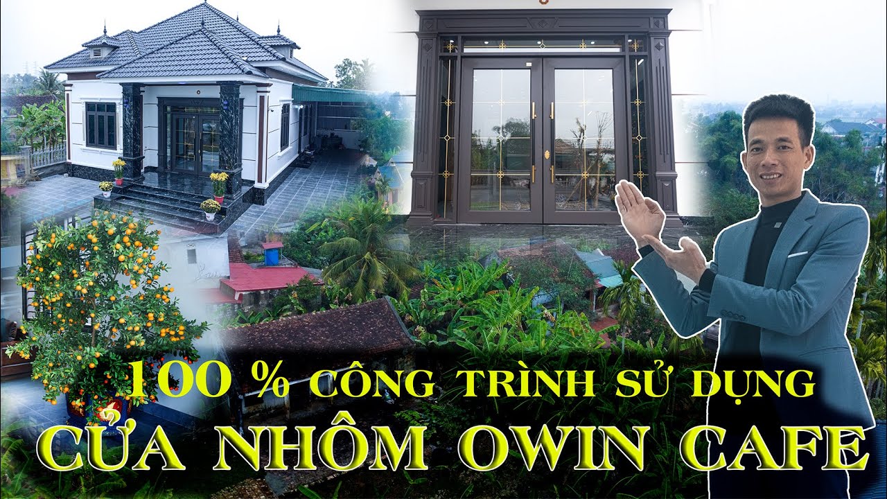 Cửa thủy lực owin màu cafe . Công trình sử dụng 100 % cửa nhôm owin màu ...
