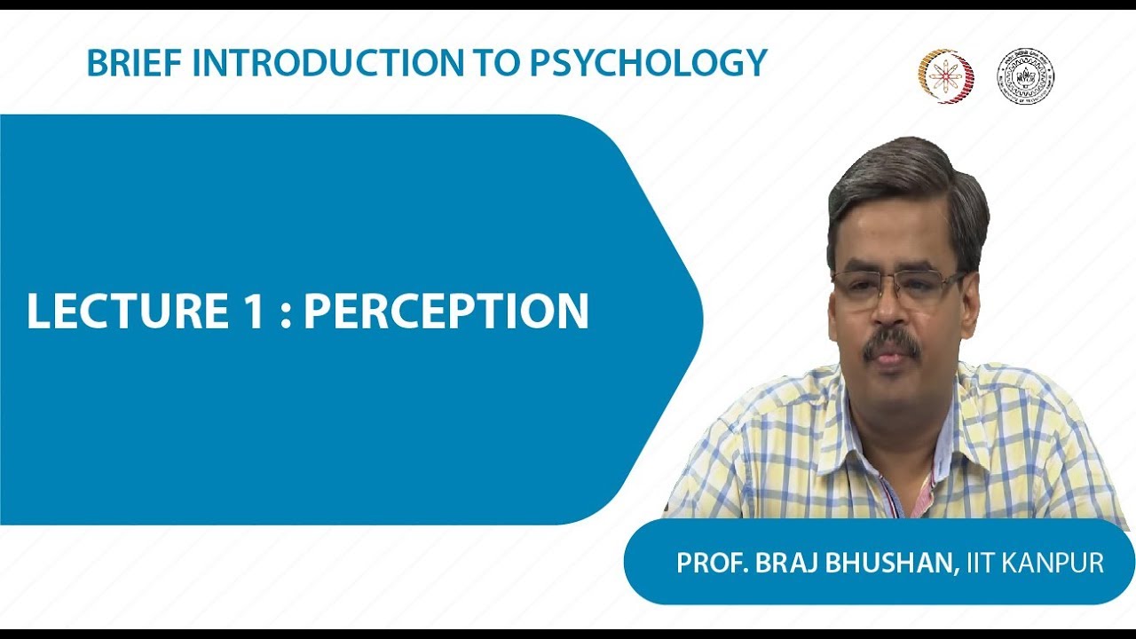 Lecture 1 : Perception - YouTube