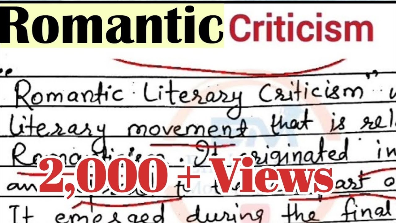 Romantic Criticism | 19th Century #criticism #romantic #romanticism # ...