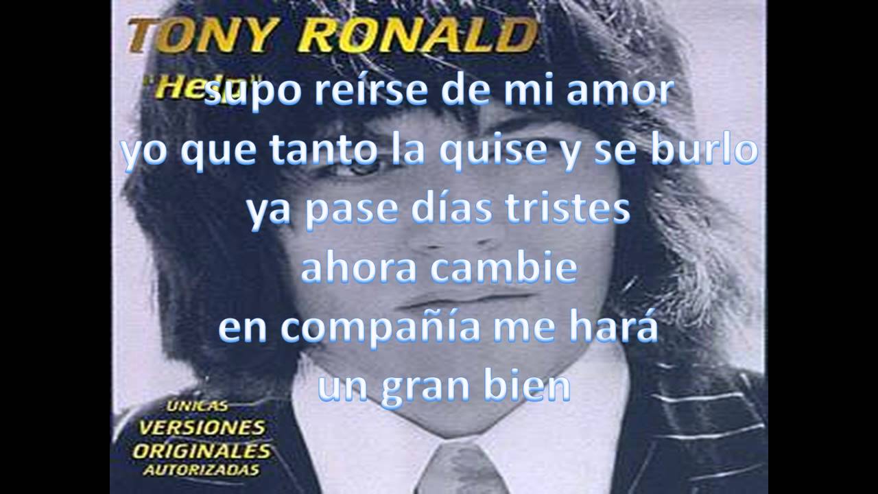 Tony Ronald Help Ayudame Letra - YouTube
