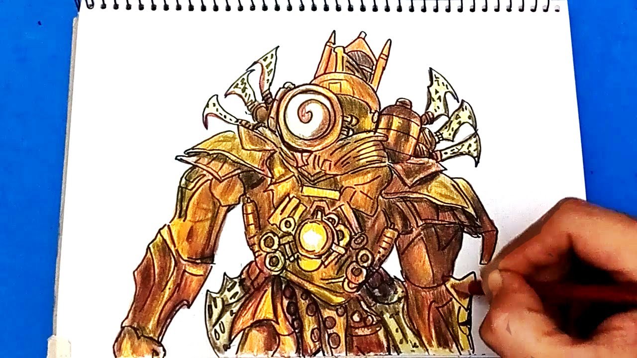 How to draw Clockman Titan upgrade in skibidi toilet multiverse 041 ...