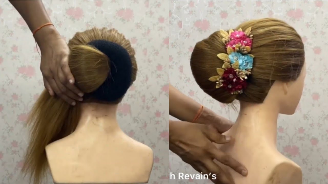French bun hairstyle | french bun hairstyles for wedding | french bun ...