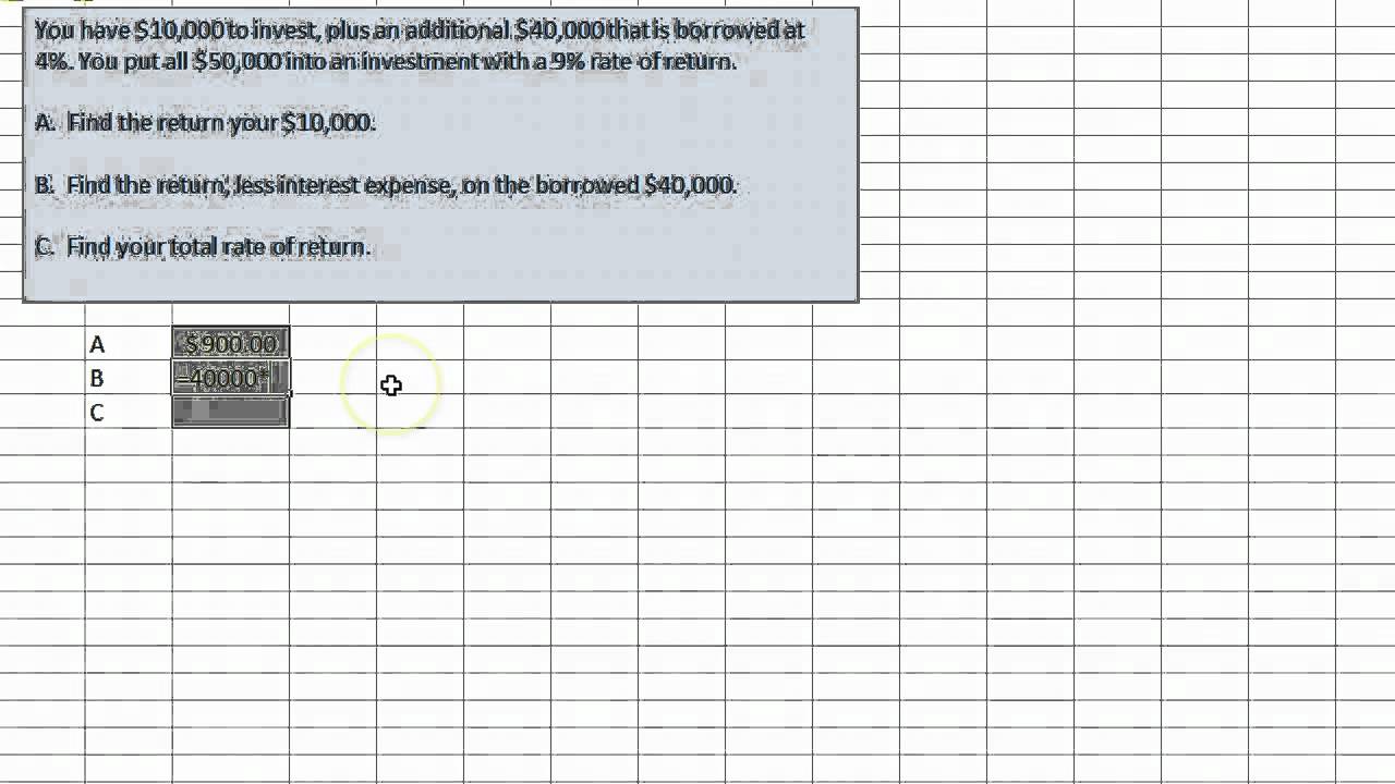 Rate of Return using Leverage - YouTube