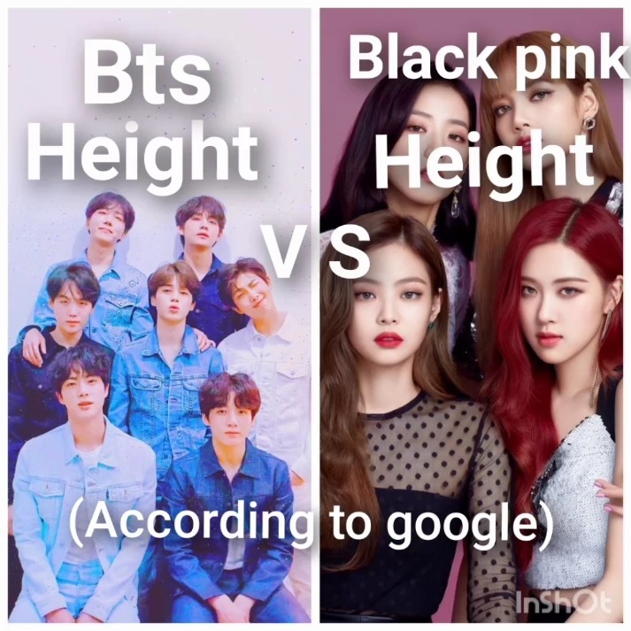 bts height vs black pink height #blackpink#bts#youtubeshorts#shorts# ...