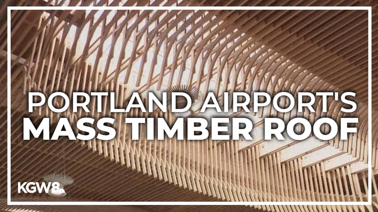 New roof at Portland airport made from local timber - YouTube