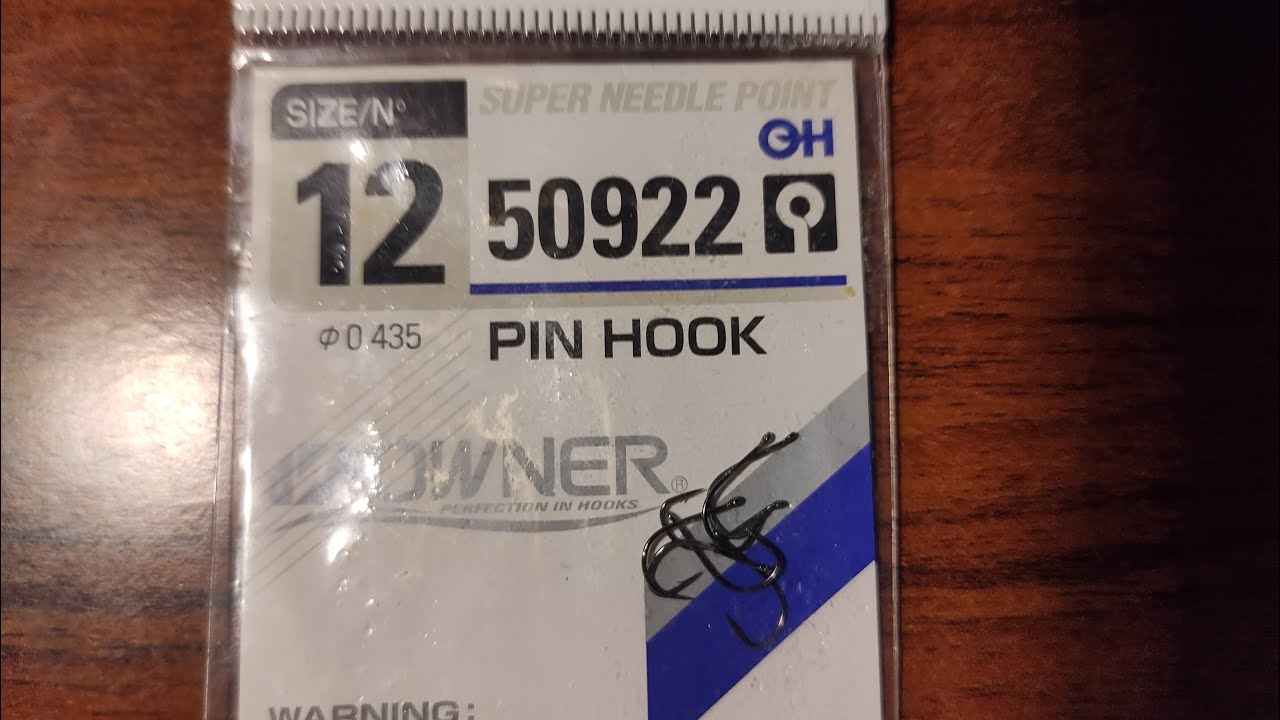 Рыболовный крючок Owner Pin Hook 50922 обзор распаковка отзывы - YouTube