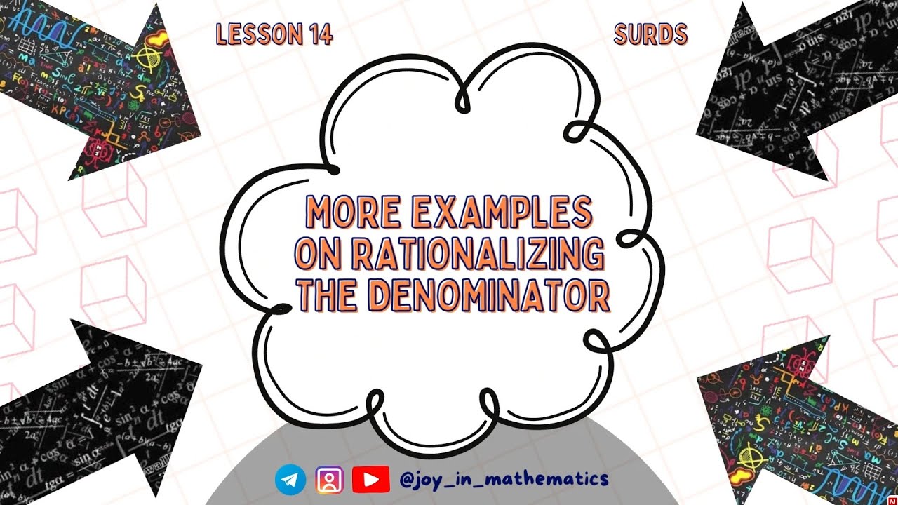 14. More Examples on Rationalizing the Denominator - YouTube