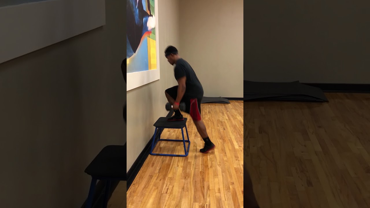DB Weighted Quick Step Ups - YouTube