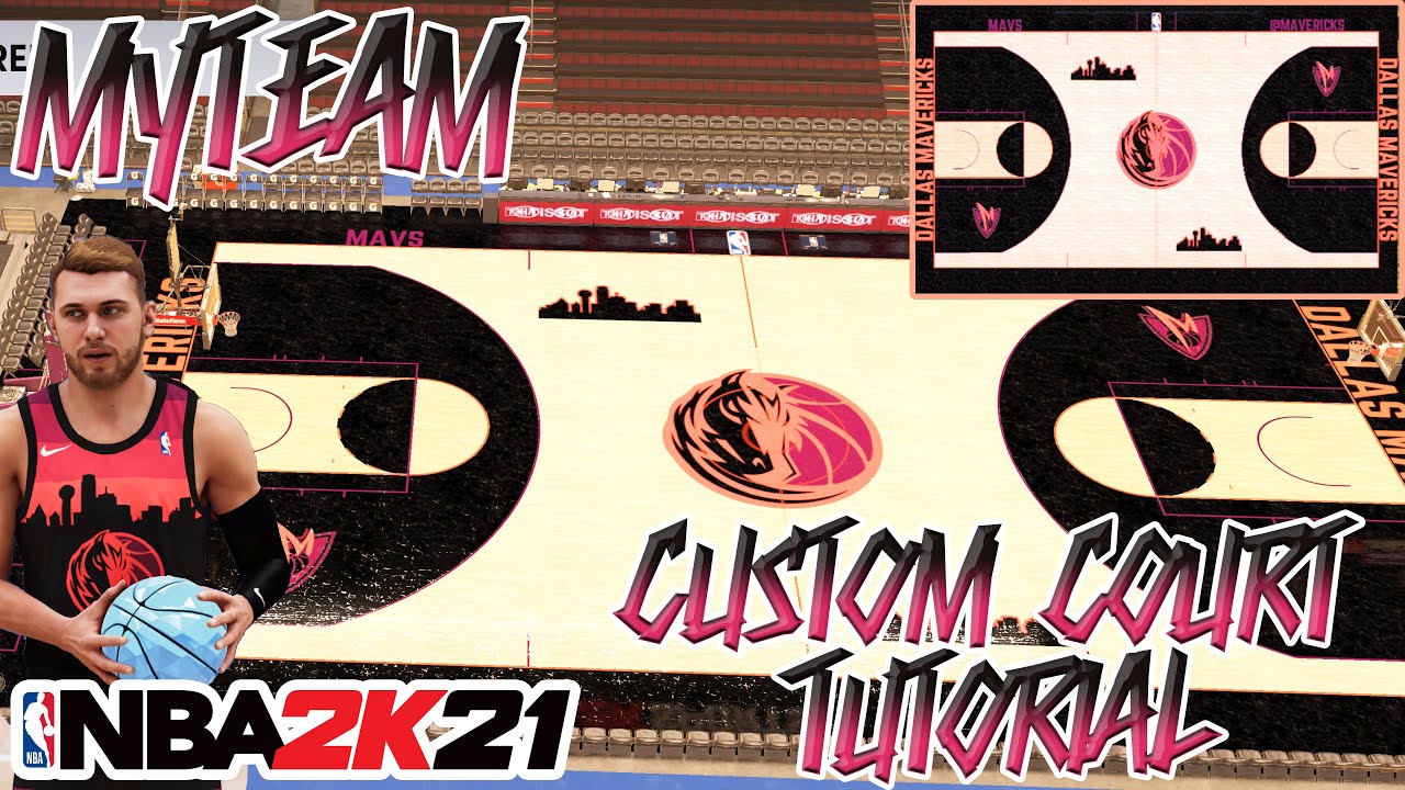 DALLAS MAVERICKS CUSTOM COURT TUTORIAL! MAVS SKYLINE ARENA! NBA 2K21 ...