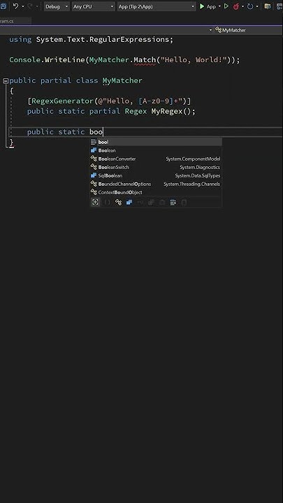 New .NET 7 Feature - Regex Source Generator #shorts - YouTube