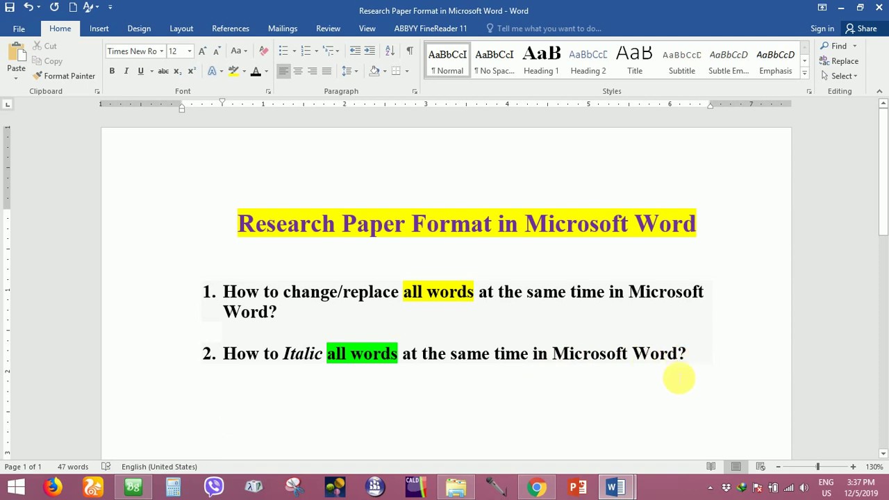 Replace And Italic All Words At The Same Time In Microsoft Word YouTube replace-and-italic-all-words-at-the-same-time-in-microsoft-word-youtube