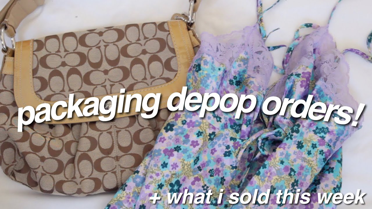 Packaging depop orders! weekly packaging vlog - YouTube