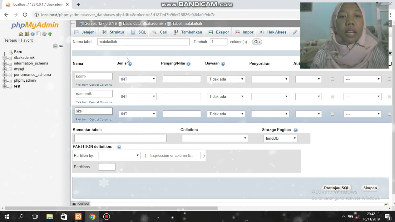 Membuat Data Base baru diPHP MyAdmin - YouTube