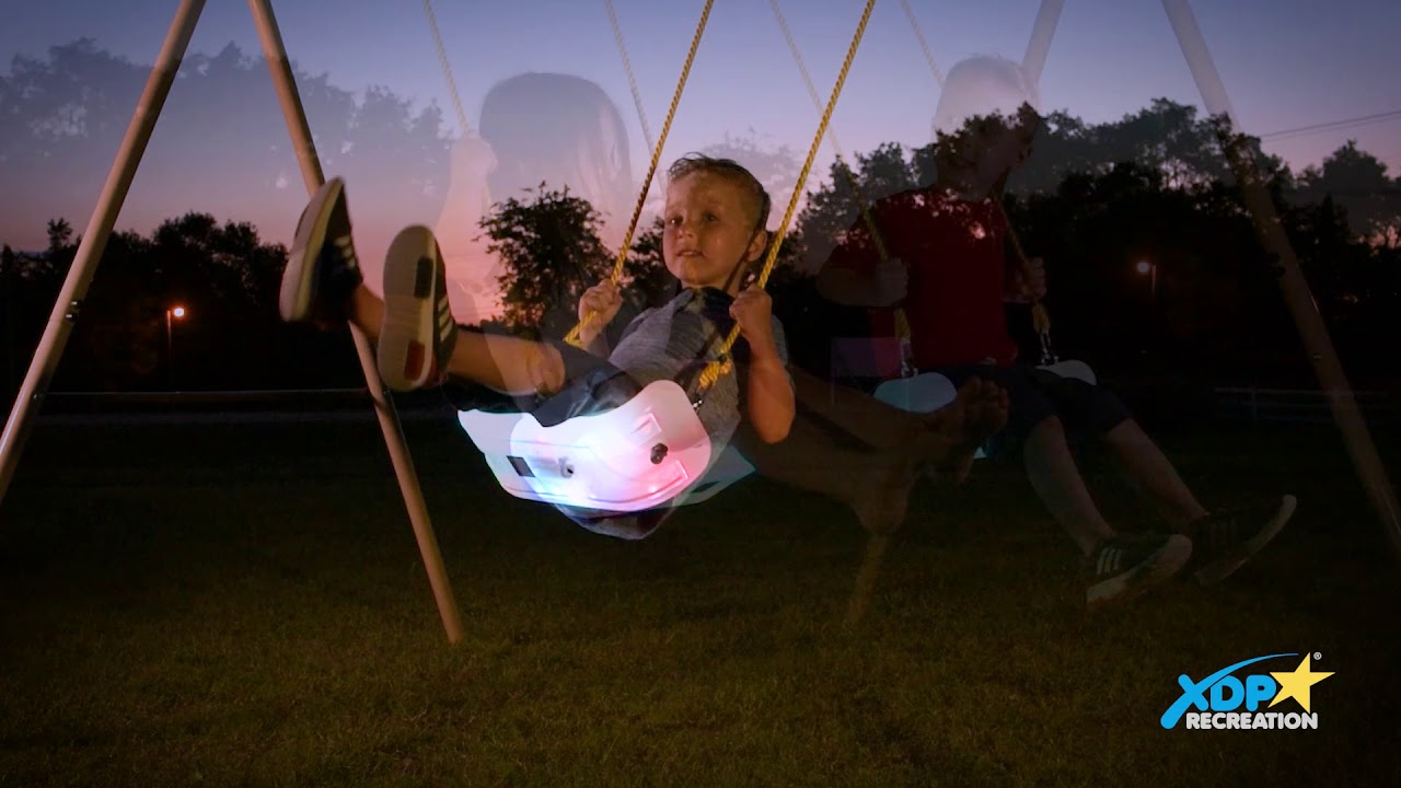 Glowing into the night; LED Swing - YouTube