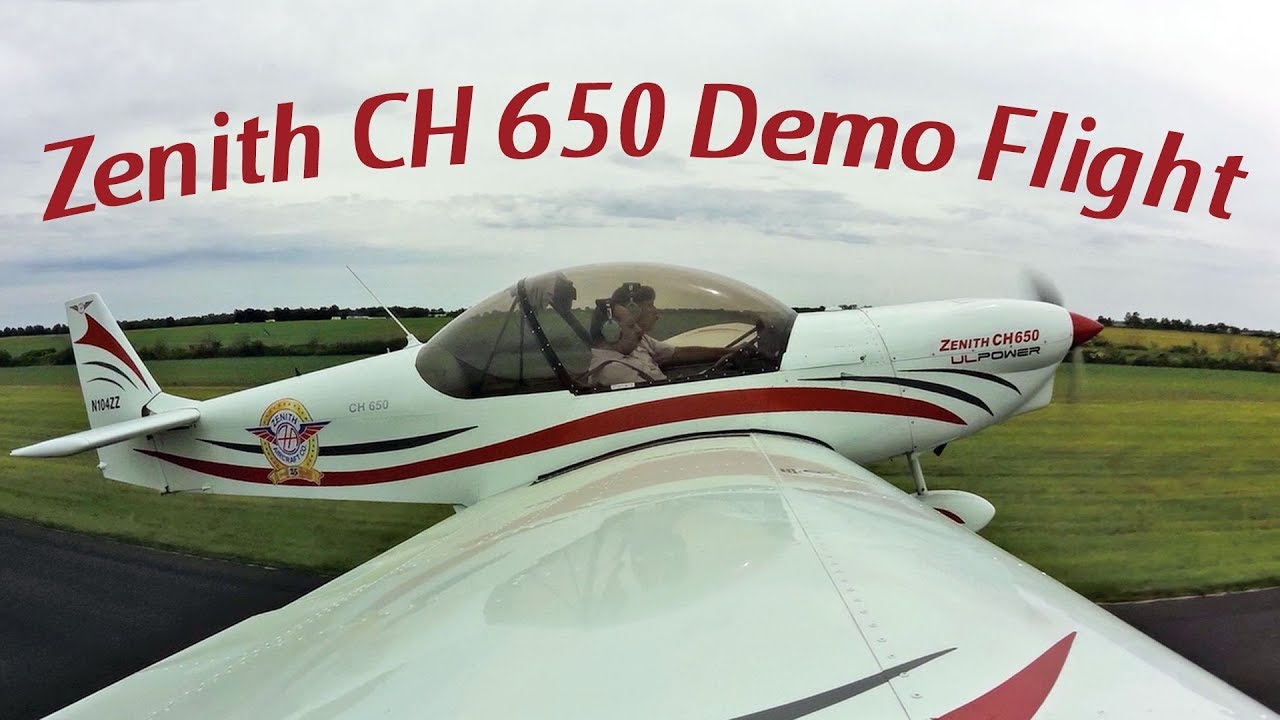 Demo flight in the Zenith CH 650 - YouTube