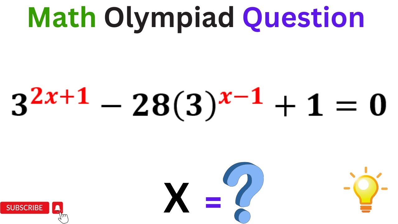IF 3 2x 1 28 3 x 1 1 0 Then X A Nice Math Problem YouTube
