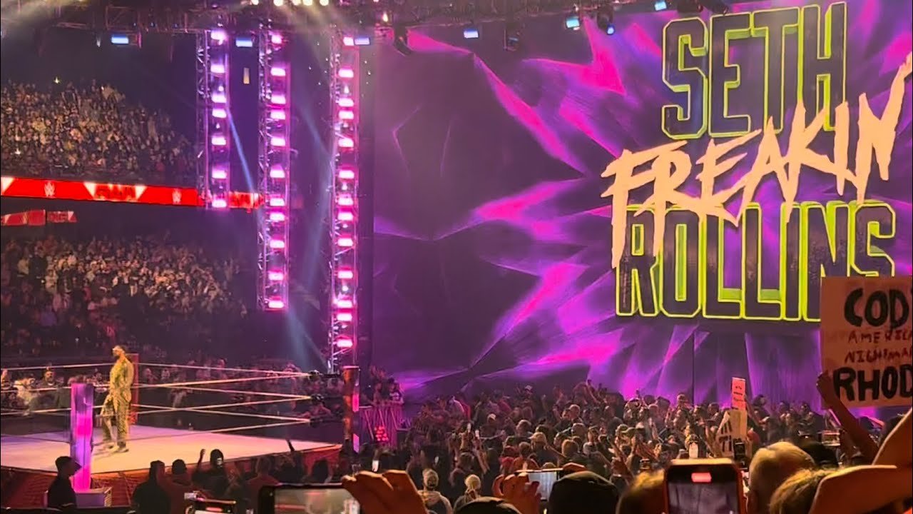 WWE 4-24-23 Seth Freakin Rollins & Omos Promo with MVP and ring intros ...