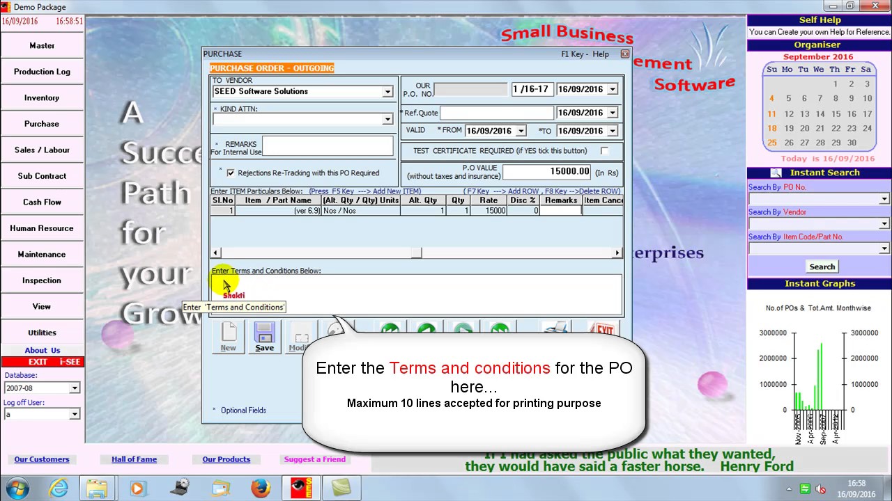 ADD PURCHASE ORDER - i SEE Software & SEED ERP Software - YouTube