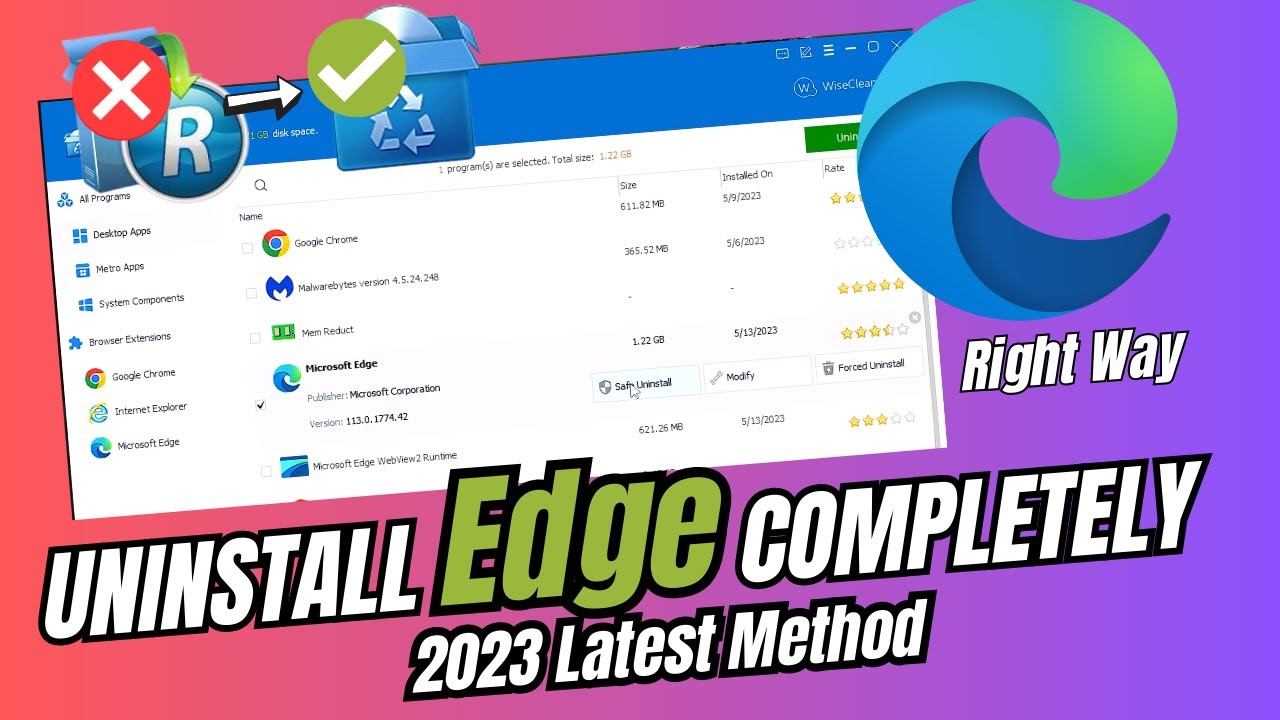 How to Uninstall Microsoft Edge Permanently Right Way (2024 NEW) - YouTube