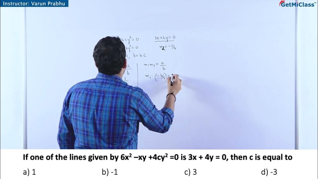 Linear Equations Simplification Trick JEE 11th Maths 2D Geometry - YouTube