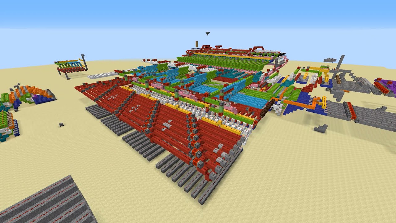 Testing the first commands! Progress on 8 bit redstone CPU - YouTube