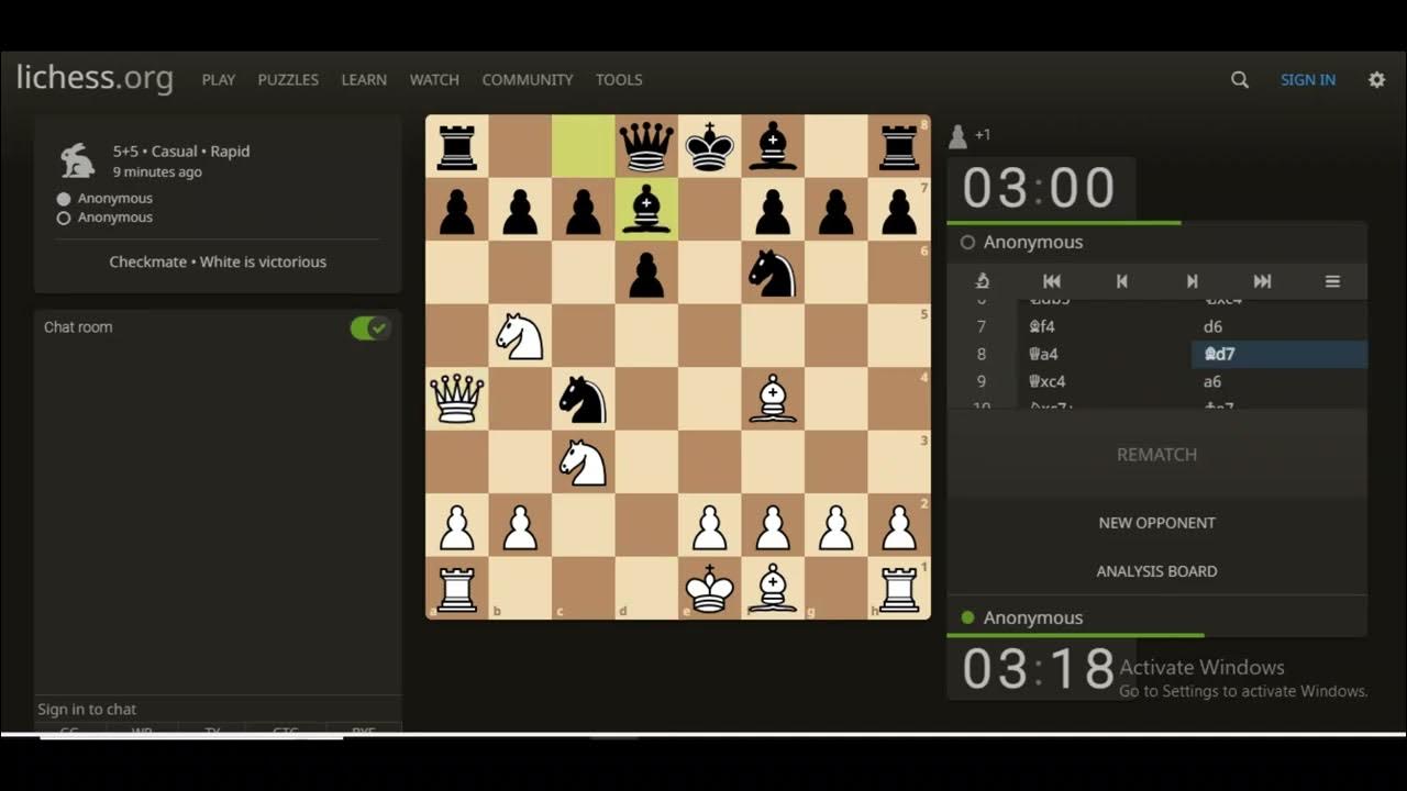 My win in Lichess :-) - YouTube