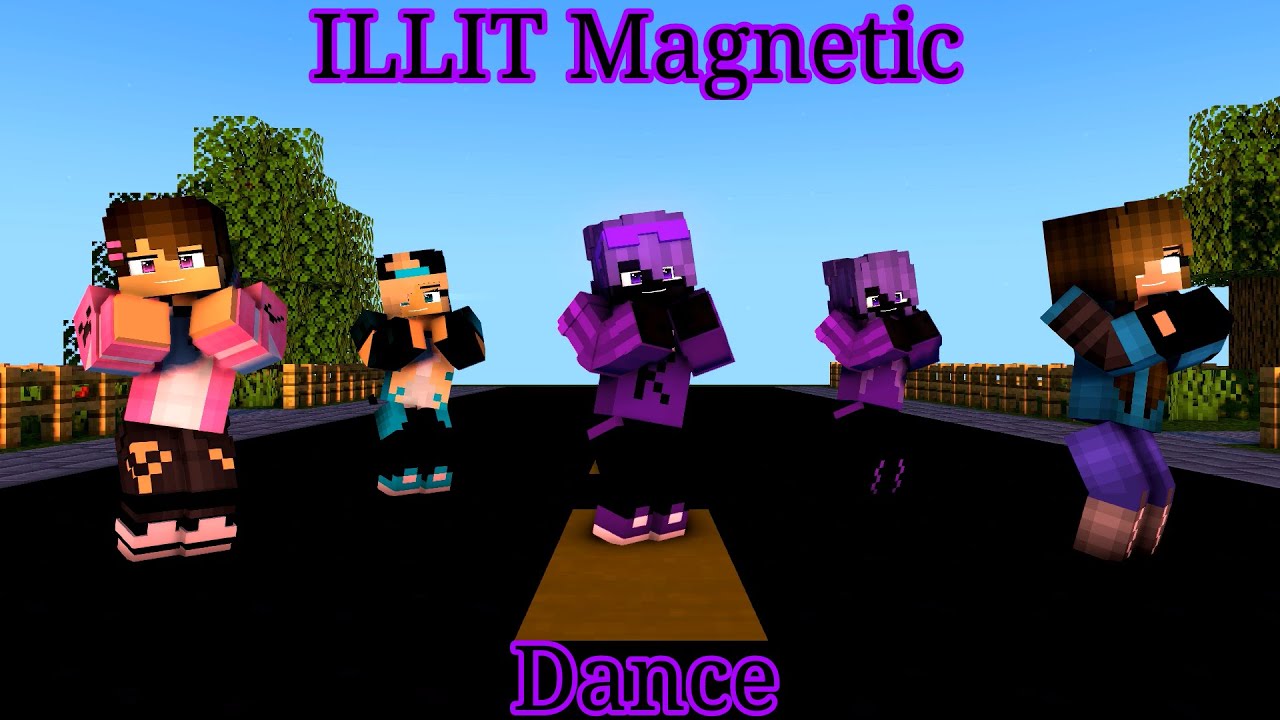 (ILLIT-Magnetic dance) Minecraft animation [Mine-Imator] - YouTube