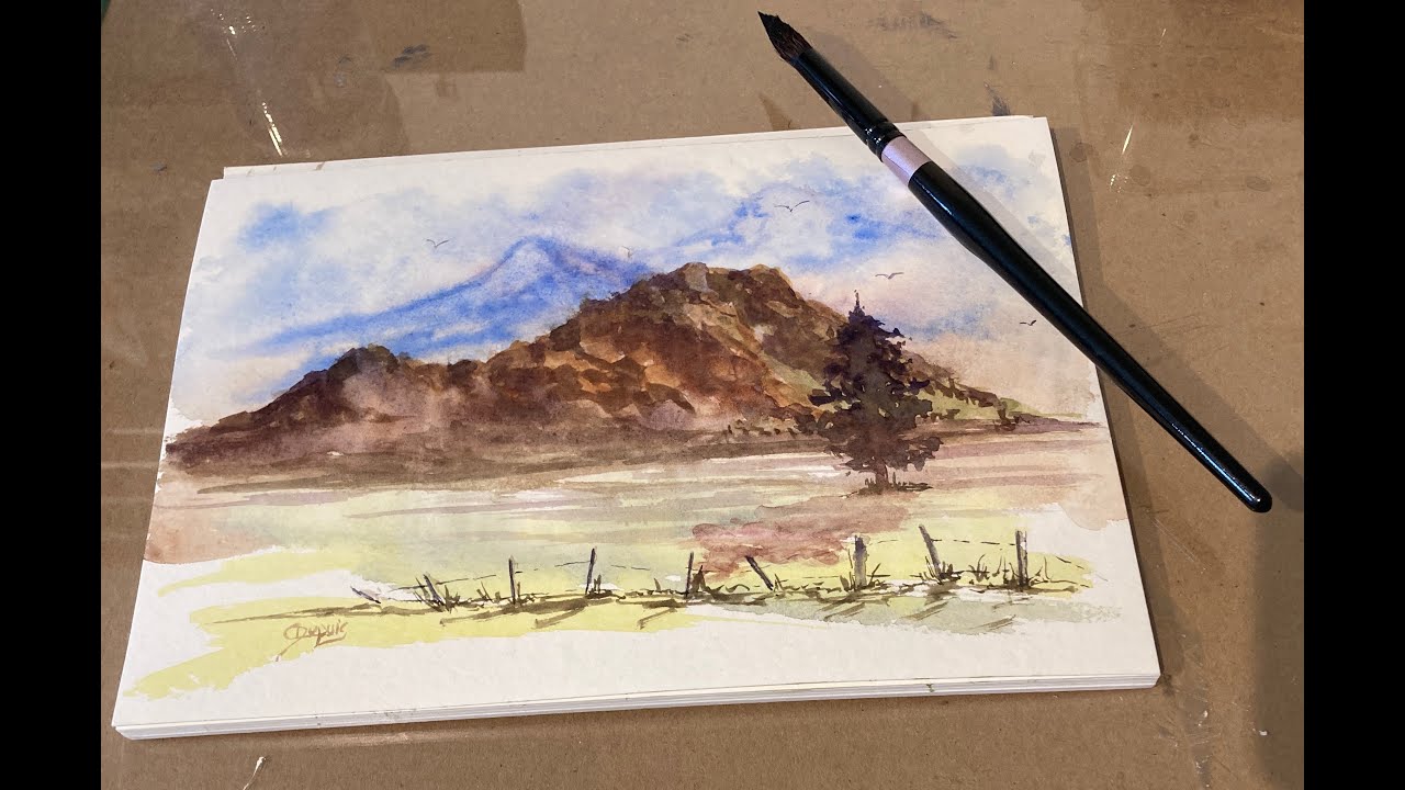 Pick 3 - Challenge #9 - Spontaneous Watercolor Painting - YouTube