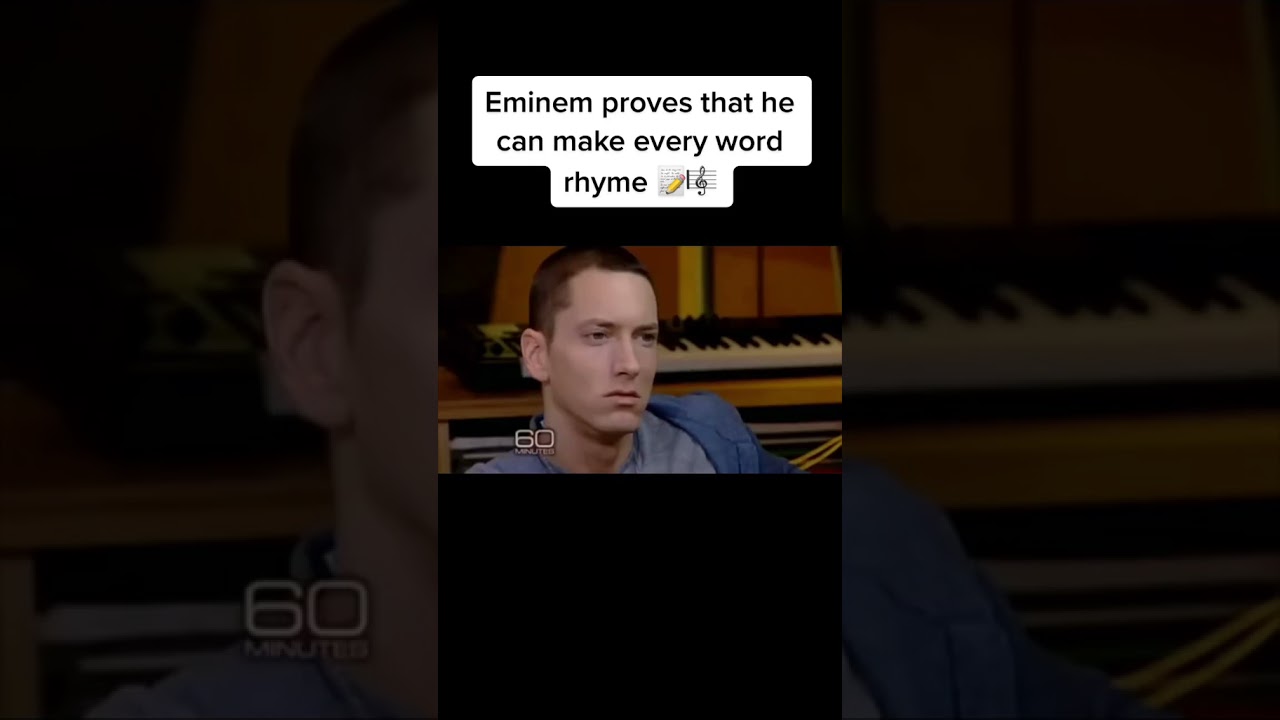 Eminem Proves He Can Make Every Word Rhyme - YouTube