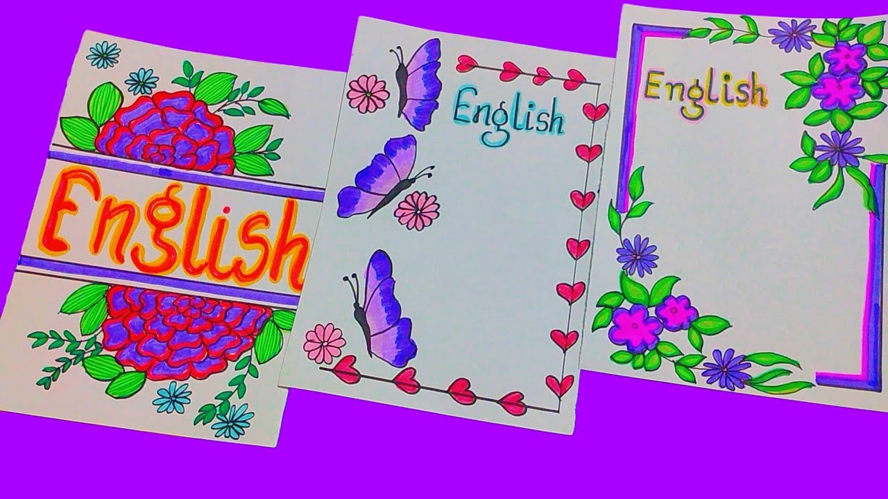 English Project Front Page Design/Aesthetic Front Page Idea For English ...