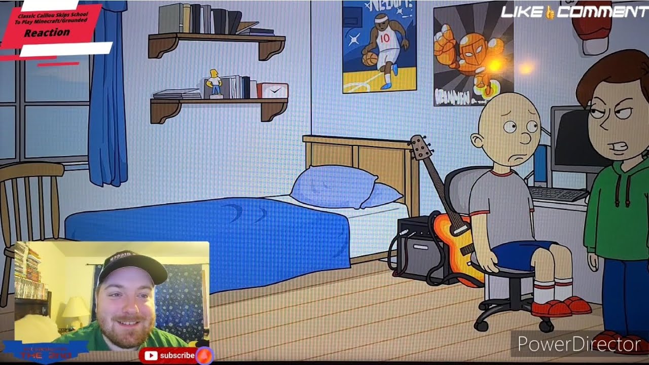 Classic Caillou Skips School To Play Minecraft/GROUNDED Reaction - YouTube