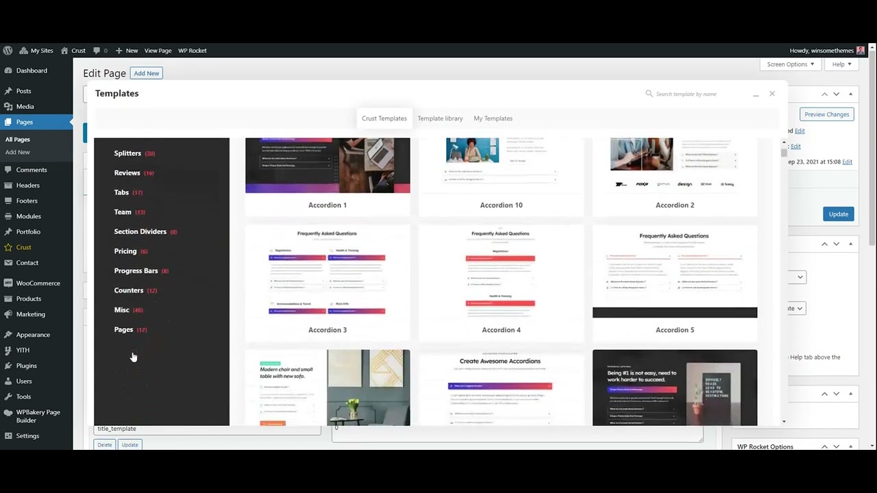 How To Import Crust Internal Pages In WPBakery Page Builder - YouTube