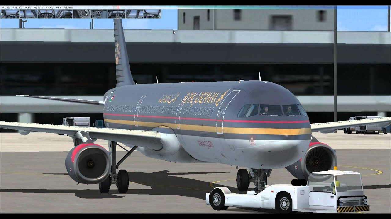 FSX 321 ROYAL JORDANIA TEST GSX FROM COLD & DARK UNTIL PUSH BACK PART 2 ...