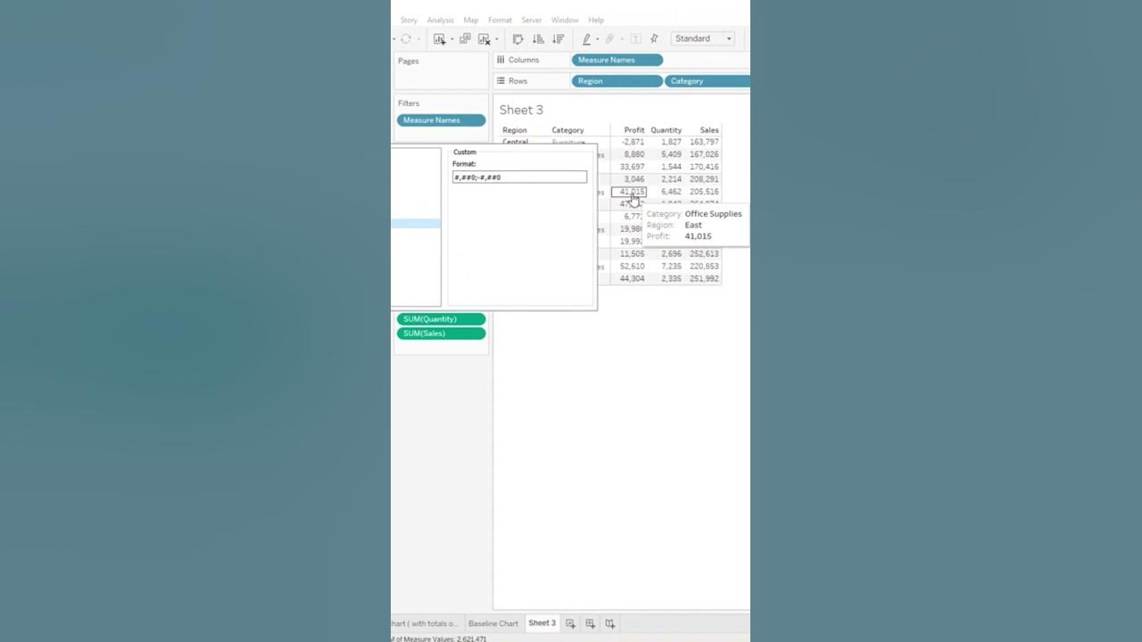 [Tableau] Custom Format Numbers #tutorial - YouTube
