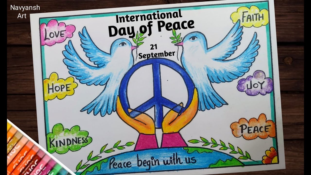 International Day of Peace drawing / World Peace Day poster drawing ...