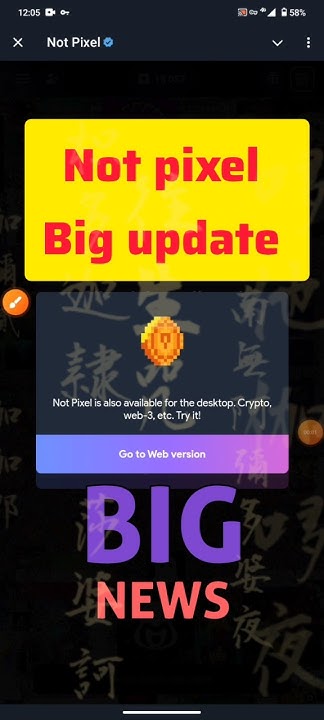 Not pixel new update | not pixel daily check in mobile | not pixel today update #notpixel - YouTube
