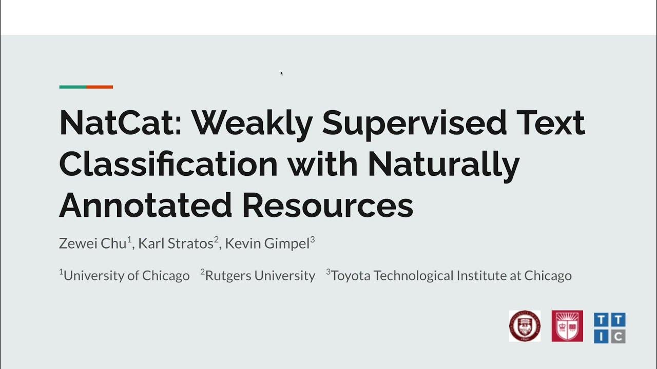 AKBC 2021: Paper: NatCat: Weakly Supervised Text Classification with Naturally Annotated ...