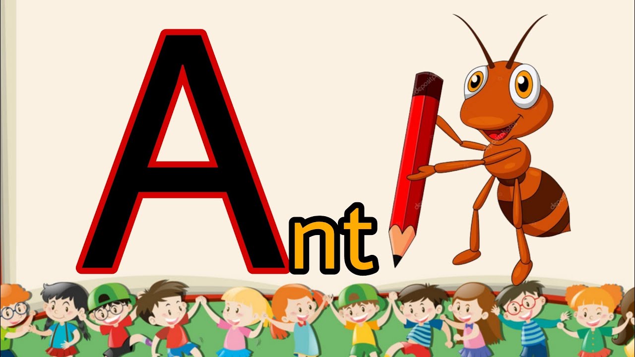 A for ant 🐜,abcd for kids learning in english, Learning Video for ...