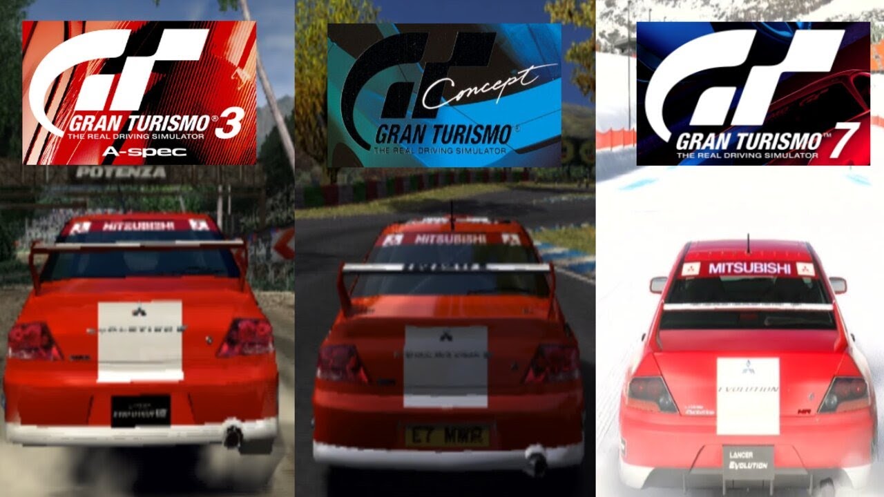 Evolution of the Mitsubishi Lancer Evolution VII Rally Car '01 in Gran ...