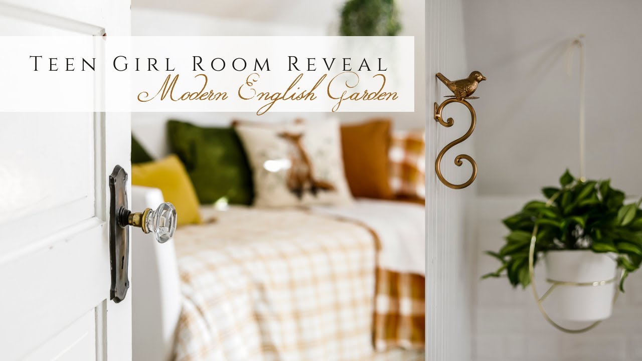 Modern English Garden Teen Girl Room Reveal - YouTube