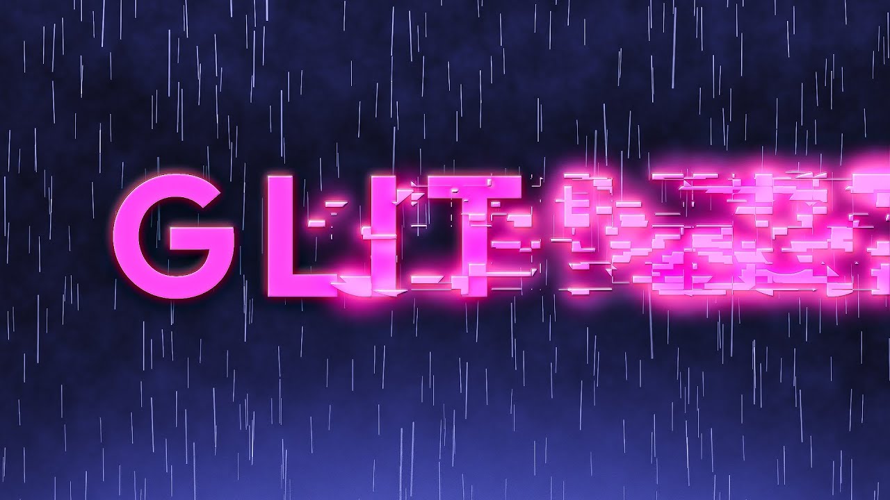 Glowing glitch animation - After Effects Tutorial - YouTube