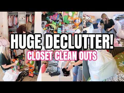 HUGE DECLUTTER & ORGANIZE WITH ME | DECLUTTERING & ORGANIZING MY ENTIRE HOUSE | CLOSET CLEAN OUT