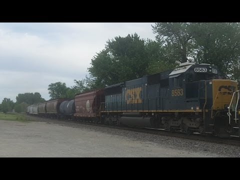 BNSF 6356 w/ BNSF Geep & CSX SD50! - YouTube