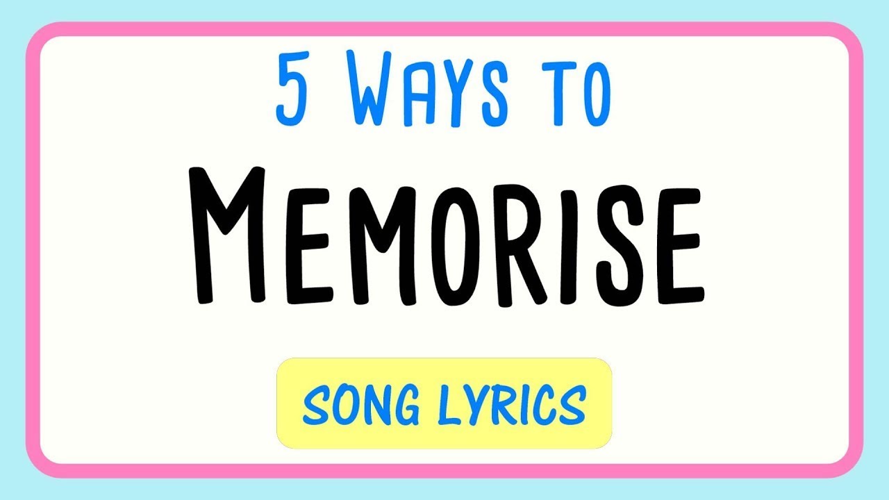 HOW TO MEMORISE SONG LYRICS FAST 5 STEPS YouTube how-to-memorise-song-lyrics-fast-5-steps-youtube