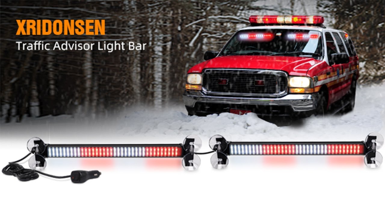 Traffic Advisor Strobe Lights Interior Windshield Lights Dash Deck Split Mount - YouTube